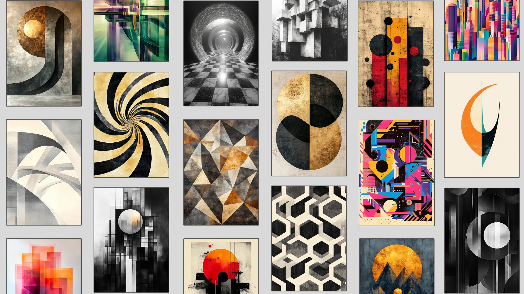 Abstract & Geometric Metal Prints – Modern Wall Art