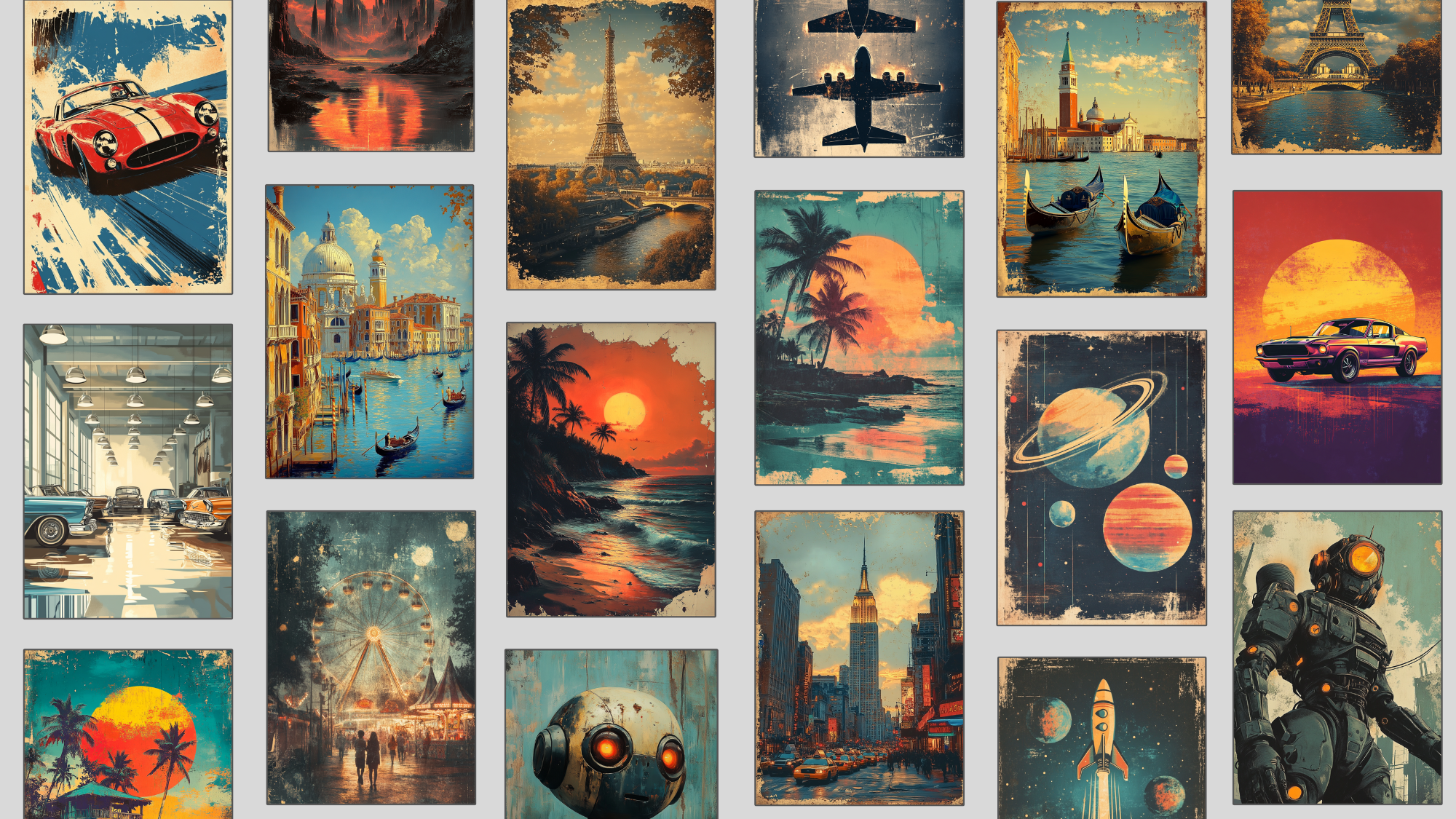 Retro & Vintage Metal Posters – Classic Wall Art