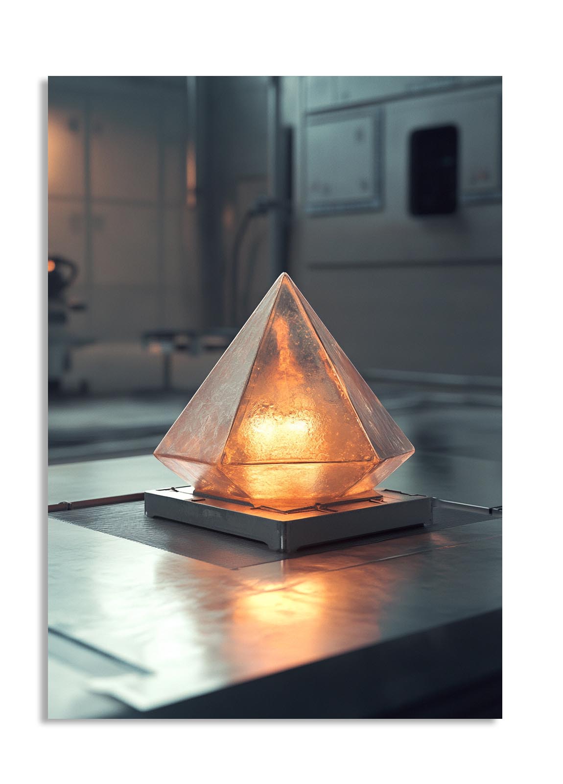Pyramid Energy Core - Premium Metal Poster